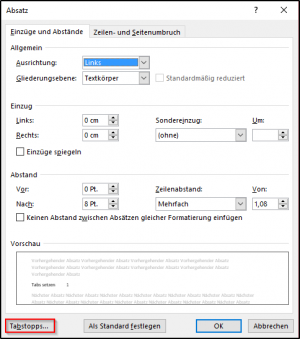Word: Tabstopps und Füllzeichen setzen, anwenden und bewegen - Office ...