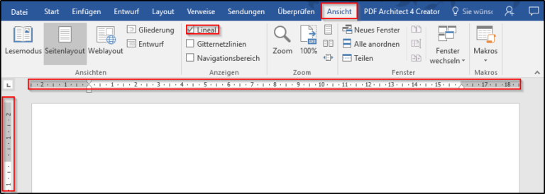 Lineal In Word Anzeigen – Das Lineal und seine Funktionen in Microsoft ...