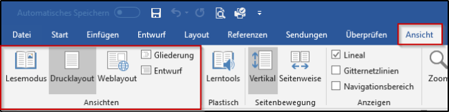 Word: Seitenansicht ändern - Office-Lernen.com