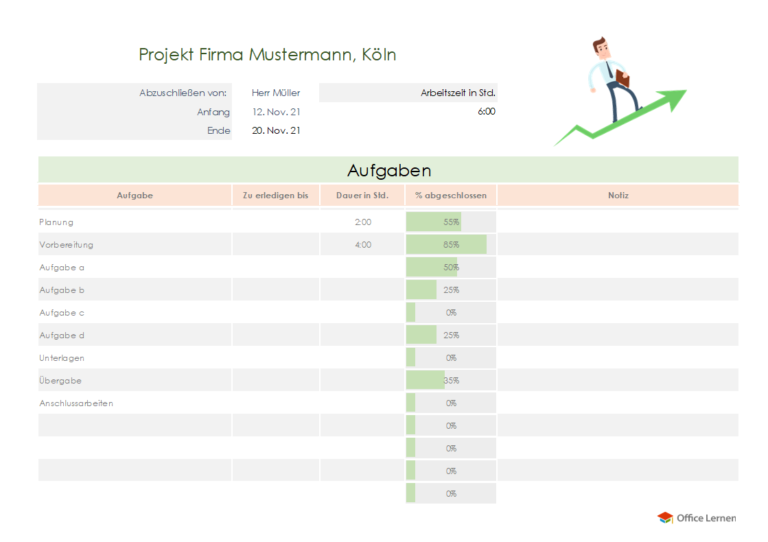 Excel: Kostenlose Projektmanagement-Vorlagen - Office-Lernen.com