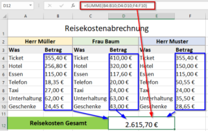 Excel Summenfunktion - Office-Lernen.com