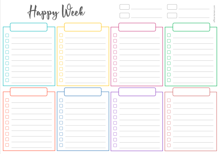 Word: Kostenlose Wochenplaner Vorlagen - Office-Lernen.com